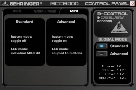 Behringer BCD3000 - Printer Friendly version