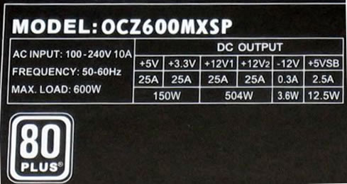 OCZ ModXStream Pro 600W - Printer Friendly version